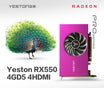Yeston Radeon RX 550 4GB GDDR5 1183MHz 512processors video cards PCIEx ...
