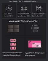 Yeston Radeon RX 550 4GB GDDR5 1183MHz 512processors PCIExpress 3.0 vi ...