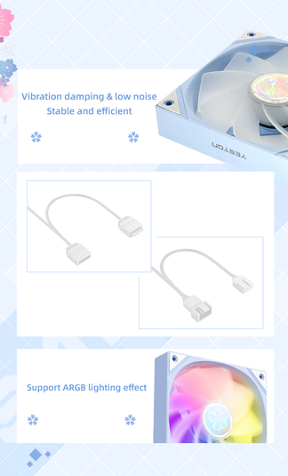 (11.21-12.05 ＄5 Off) Yeston SAKURA Computer Case Fan ARGB LED 120mm Co ...