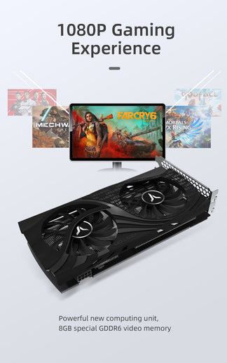 Yeston GAEA Radeon RX 6600 8GB GDDR6 128bit 7nm Desktop computer PC Vi ...
