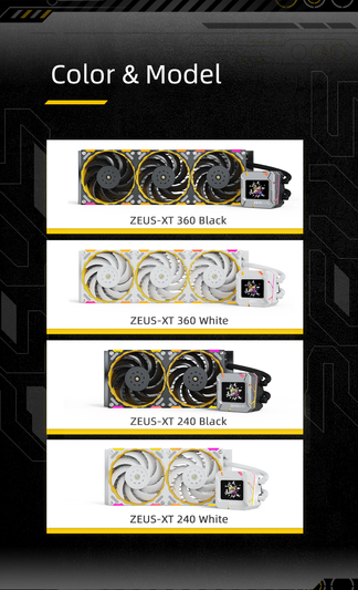 Yeston*Zeaginal ZC-ZEUS XT 360/240 Radiator Liquid CPU Cooler LCD Scre ...